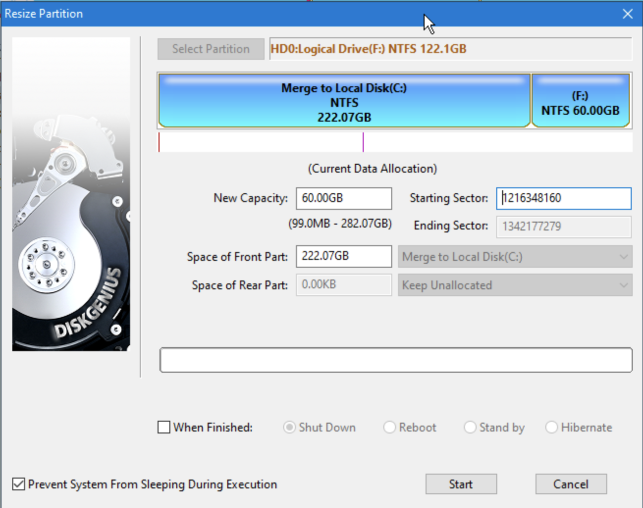 Howto Extend Windows Hard Disk Using Rescue Disk Tilaa Supportdesk